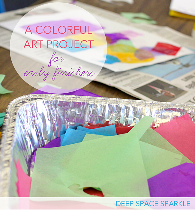 Easy tissue paper art project - Sparklers' Club