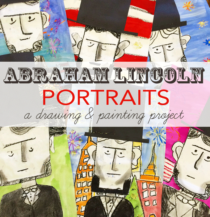Abe Lincoln Portrait Art Project - Sparklers' Club